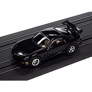 Auto World Xtraction R34 1995 Mazda RX-7 Black HO Scale Slot Car