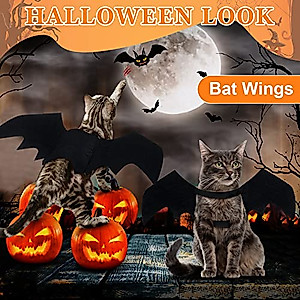 Halloween 6 Pieces Pet Costume Dogs Cat Outfits Vampire Bat Pumpkin Cloak Wings Dinosaur Dragon Wings Devil Hat Vampire Clothes Kitten Small Puppy Outfit for Halloween Party Pet Cosplay