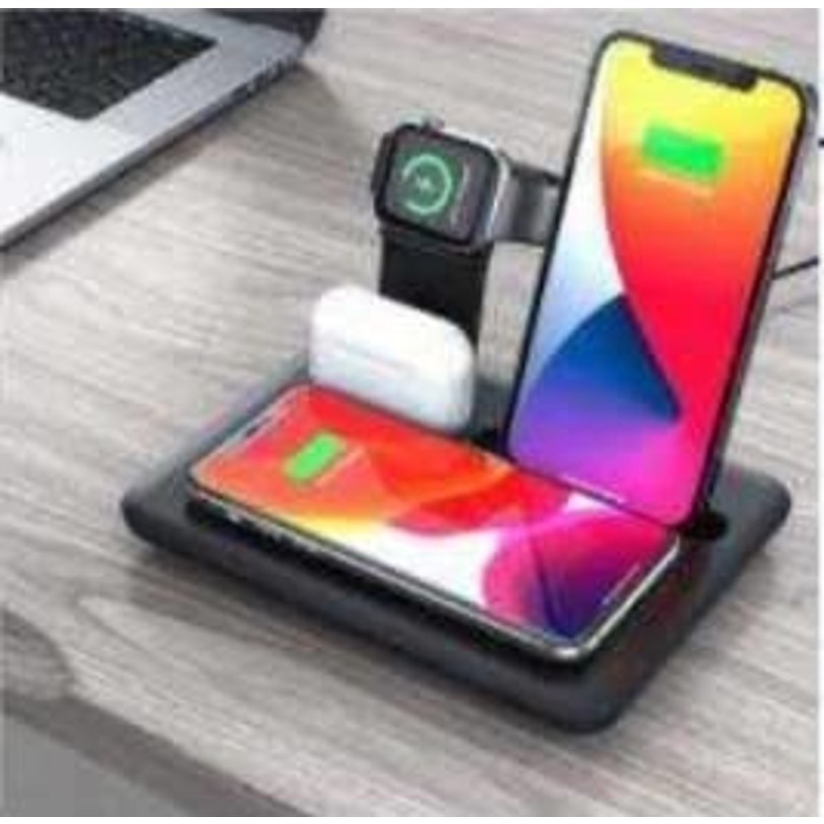 4 in 1 Fast Charging Station, Multi-Function Wireless Charging Dock