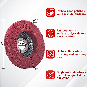 NuoDunco 10Pcs 180 & 320 Grit Scour Flap Disc 4 1/2 Inch Angle Grinder Attachment for Metal Wood Scuff Grinding Sanding Discs Scouring Pad Polishing Wheel Paint Rust Remover