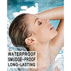 Naseny Waterproof Pink Mascara Volume And Length,5D Silk Fiber Mascara Clear Eyebrow Gel Keep Brows Stay In Place All Day,Brow Freeze Goes a Long Way Creat Full Voluminous Eye Makeup Looking