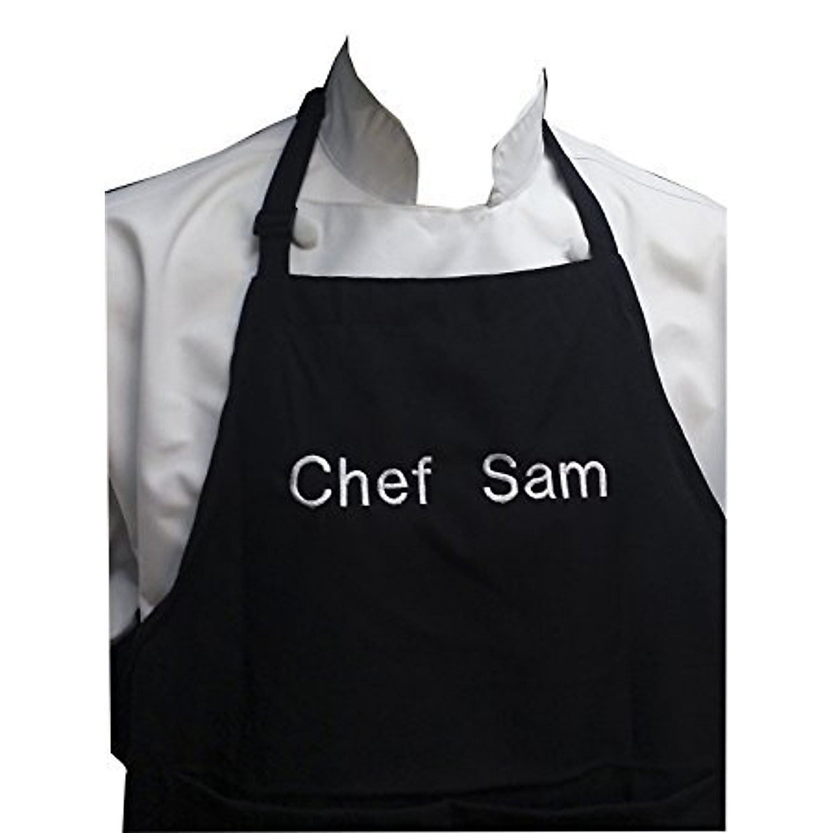CHEFSKIN Personalized Customized Embroidery Set of Apron and Mushroom Chef Hat for Adult 2XL