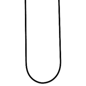 14k Yellow Gold 2mm 20 Inch Black Rubber Cord Chain Necklace Pendant Charm Leather Fine Jewelry For Women Gifts For Her