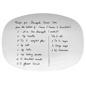 Custom Handwriting Recipe Platter Personalized Handwritten Recipe Gift Personalized Platter Grandma Platter Family Recipe Keepsake Mother's Day Gift Serving Trays Serving Plates for Fish Dish, Steak
