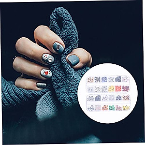 FRCOLOR 9 Boxes Nail Art Accessories Nail Decals for Nail Art Glitter Nail Polish Set Glitter Set Nail Glitter Nail Art Sequins Sparkle Nail Art Soft Pottery Polymer Clay Nail Sequins