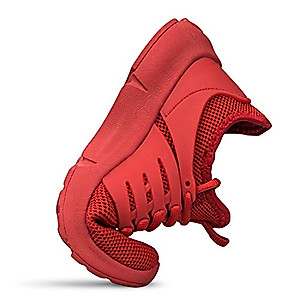 Troadlop Girls Shoes Lightweight Casual Walking Sneakers for Boy Red Size 2 M US Little Kid