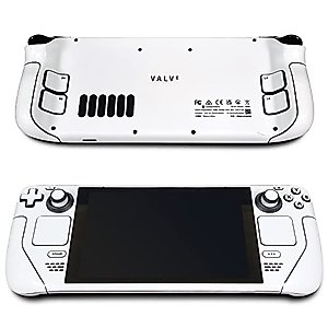 Steam Deck Skin, White Edition, Full Wrapping Vinyl Skin for Steam Deck (Designed by POP SKIN)