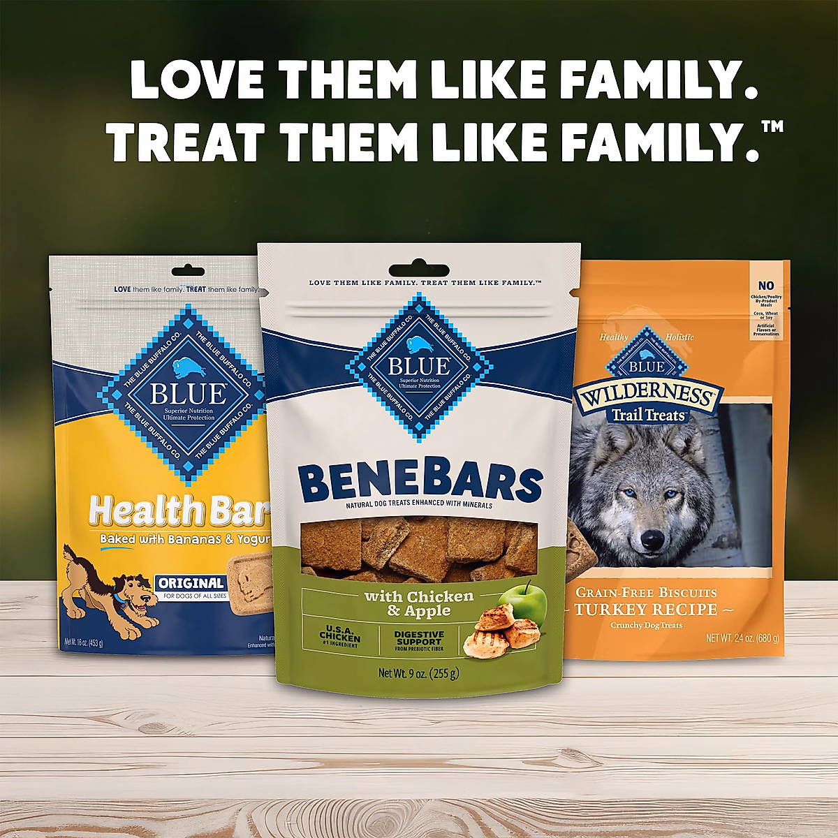 Blue Buffalo BeneBars Digestive Support Dog Treats with Prebiotic Fiber, Made with Natural Ingredients, USA Chicken & Apple, 9-oz Bag