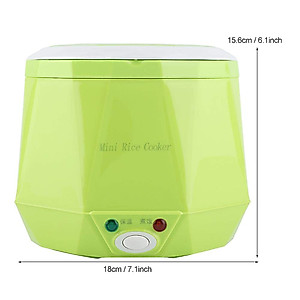 Electric Rice Cooker for Truck,24V 140W 1.6 L Electric Portable Multifunctional Rice Cooker Food Steamer for Home Truck(green)