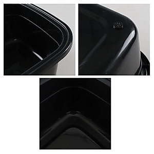 Bblina 3-Pack 18 Quarts Rectangular Dish Basin, Plastic Dish Washing Pan, Black