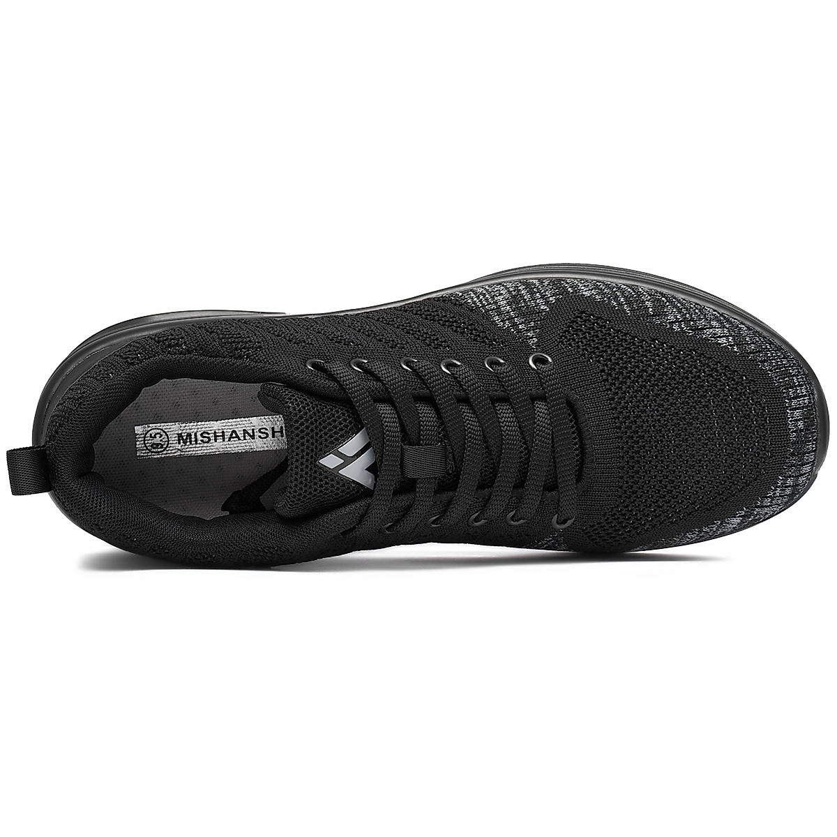 Mishansha Running Shoes for Men Sneakers Air Cushion Walking Shoes Comfortable Tennis Shoes Breathable Trail Running Shoes Smoky black US7.5