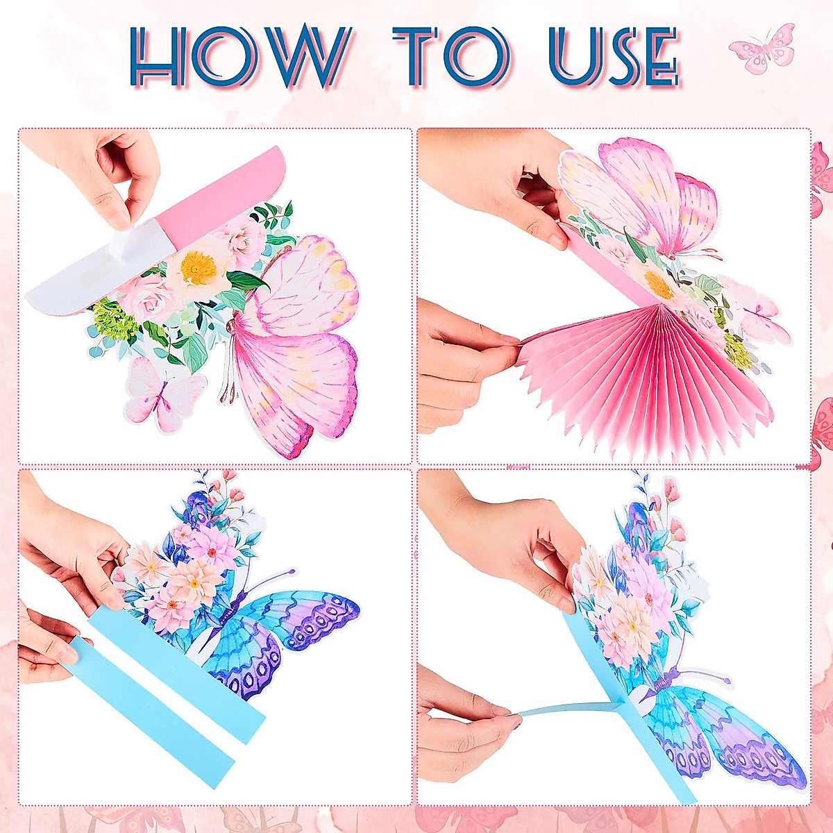 10 Pieces Butterfly Centerpieces for Tables Butterfly Birthday Party Decorations Butterfly Honeycomb Table Centerpiece Butterfly Theme Party Supplies for Birthday Baby Shower Party Decor