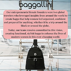 Baggallini womens Naples Convertible Backpack, Black, One Size US