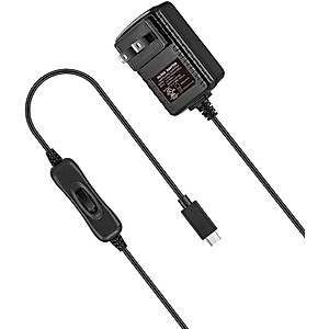 Vilros Raspberry Pi 4 & 400 Compatible Power Supply (USB-C) with on/Off Switch
