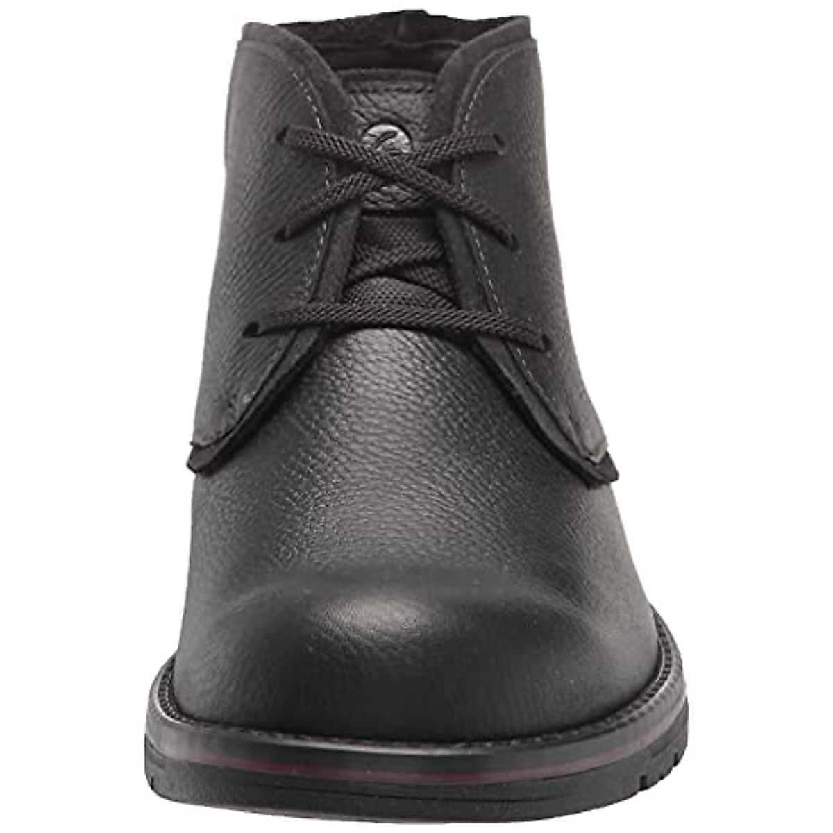 Clarks Men's Morris Peak Waterproof Chukka Boot, Black Tumbled Leather, 9