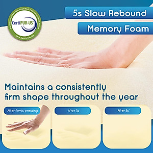 ZEO-SLEEP Memory Foam Pillow, Neck Contour Cervical Orthopedic Cooling Pillow for Sleeping Side Back Stomach Sleeper, Ergonomic Bed Pillow for Neck Pain - Ivory - Standard (2-Pack)