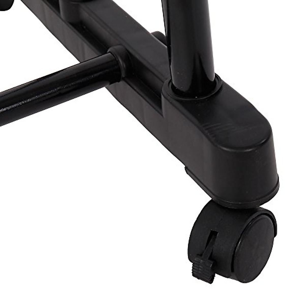 Guangshuohui Clothes Garment Rack, Double Rod Closet Double Rail Clothing Rolling Rack on Wheels and Bottom Shelves, Black & Silver (B)