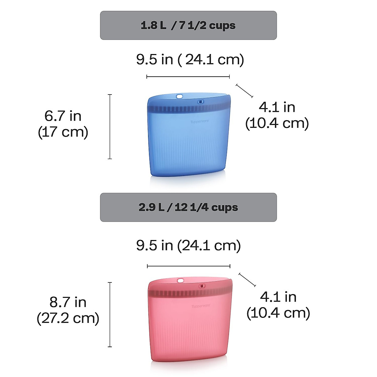 Tupperware Ultimate Silicone 4-Bag Food Storage Set