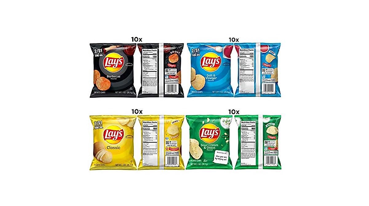 Lay's Potato Chip Variety Pack - 40 Count Snacks