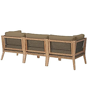 Modway Clearwater Sofas, Gray Light Brown