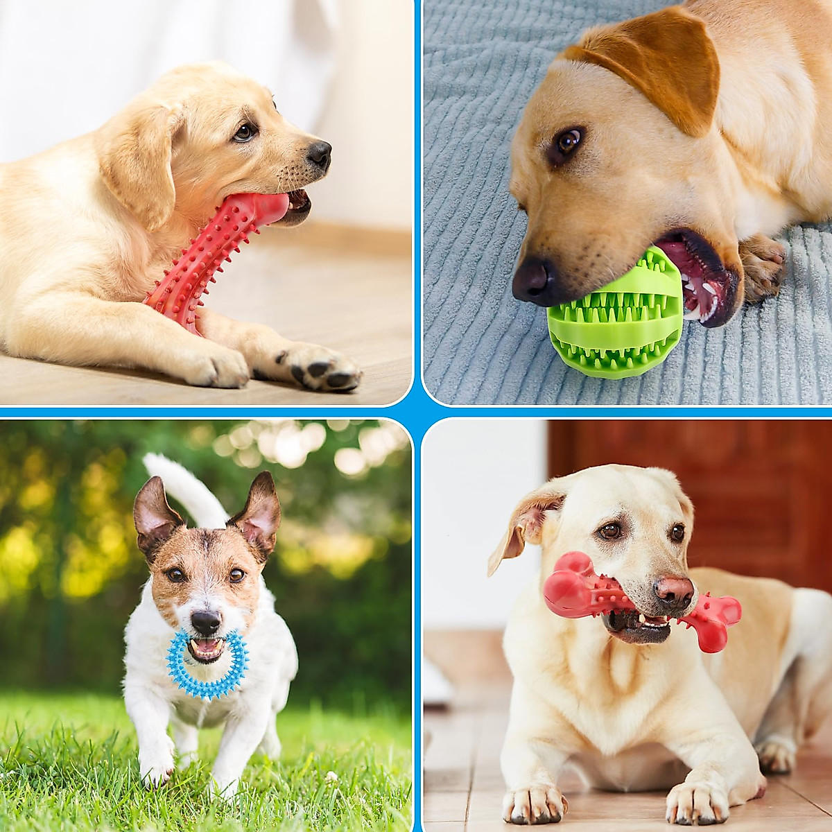 HHAINOVI Dog Chew Toys for Aggressive Chewers,Super Chewer Dog Toys for Medium Small Dogs,3 Pack Super Chewer Dog Toys with Tough, Heavy Duty Dog Teething Toys with Tough Nylon