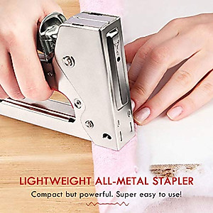 Staple Gun NEU MASTER, Light Duty Stapler Kit Come with 1600 pcs 5/16,3/8 inch JT21 Staple Strip, All Steel Tacker for General Repairs, Crafts, Upholstery, Decorating