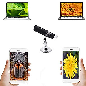 Wireless Digital Microscope USB Microscope Camera 50X to 1000X 8 LED Light WiFi Handheld Zoom Magnification Magnifier for PC, Android Smartphone, iPhone