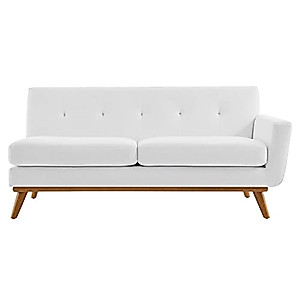 Modway Engage Upholstered Fabric Right-Arm Loveseat, White
