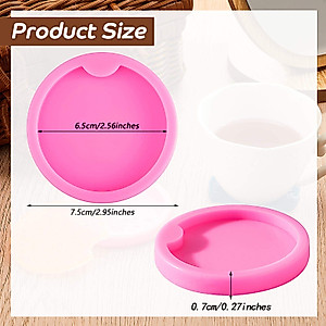 4 Pieces Silicone Resin Mold Keychain Pendant Mold DIY Coaster Mold Crafts Casting Mold Coaster Clay Mold for Homemade Coaster Jewelry Making Tool and DIY Keychain Decoration