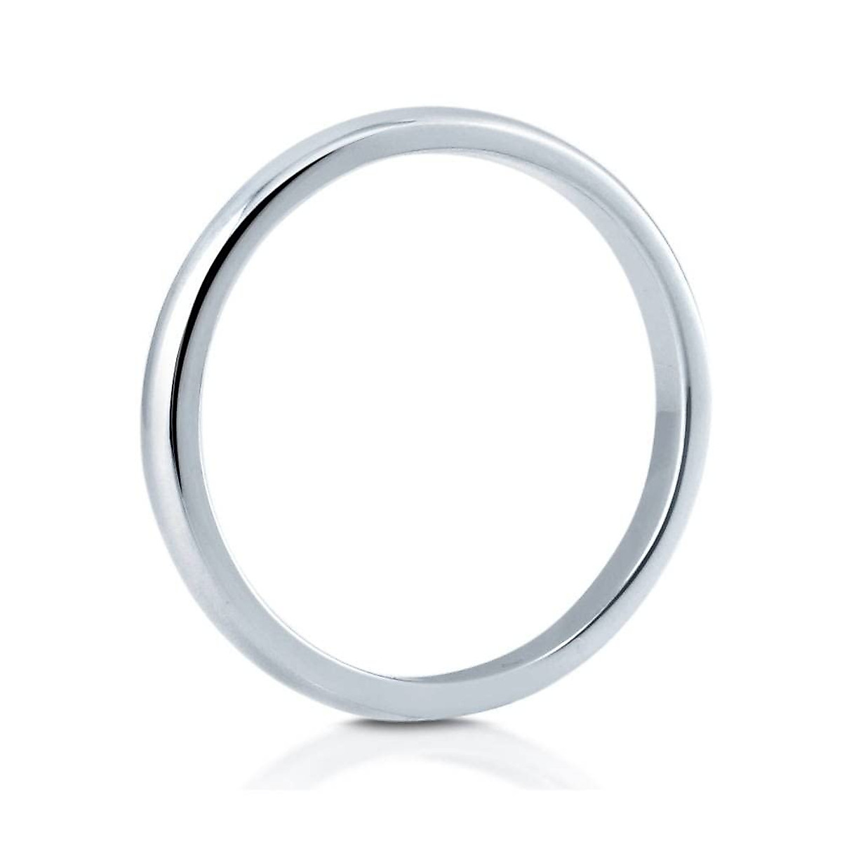 BERRICLE Sterling Silver Wedding Rings Band for Women, Rhodium Plated Size 8