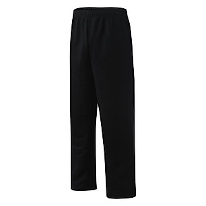 Sweatpants for Men Fall Winter Active Fleece Jogger Pants Drawstring Elastic Waist Warm Baggy Cargo Trousers 2023 Trendy A- Black