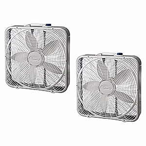 Lasko 3733 Box Fan, 3-Speed, 20-Inch, White