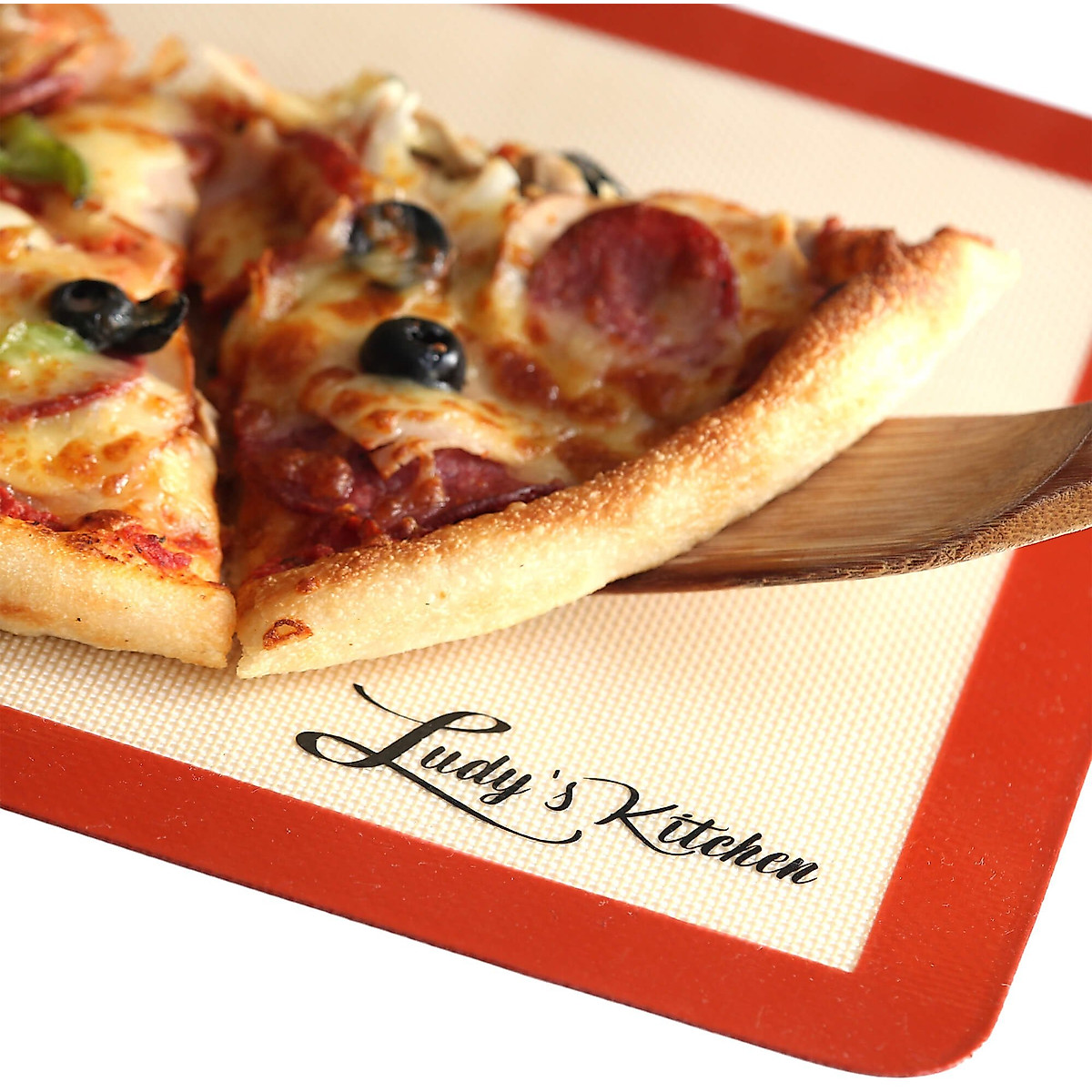 Silicone Baking Mat, 3-Pc Set by Ludy's Kitchen - Replaces Parchment Paper - Professional Grade Bakeware - Non-Stick, Durable, & Reusable Sheet Pan Liners - Great Gift Ideas