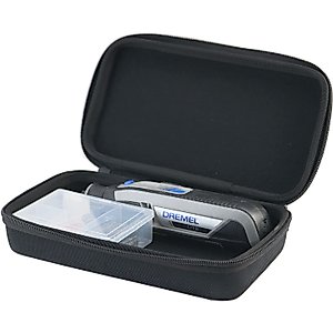 Suw Hard EVA Travel Carrying Case for Dremel Lite 7760 N/10 4V Li-Ion Cordless Rotary Tool Variable Speed Multi-Purpose Rotary Tool Kit (Only Case)