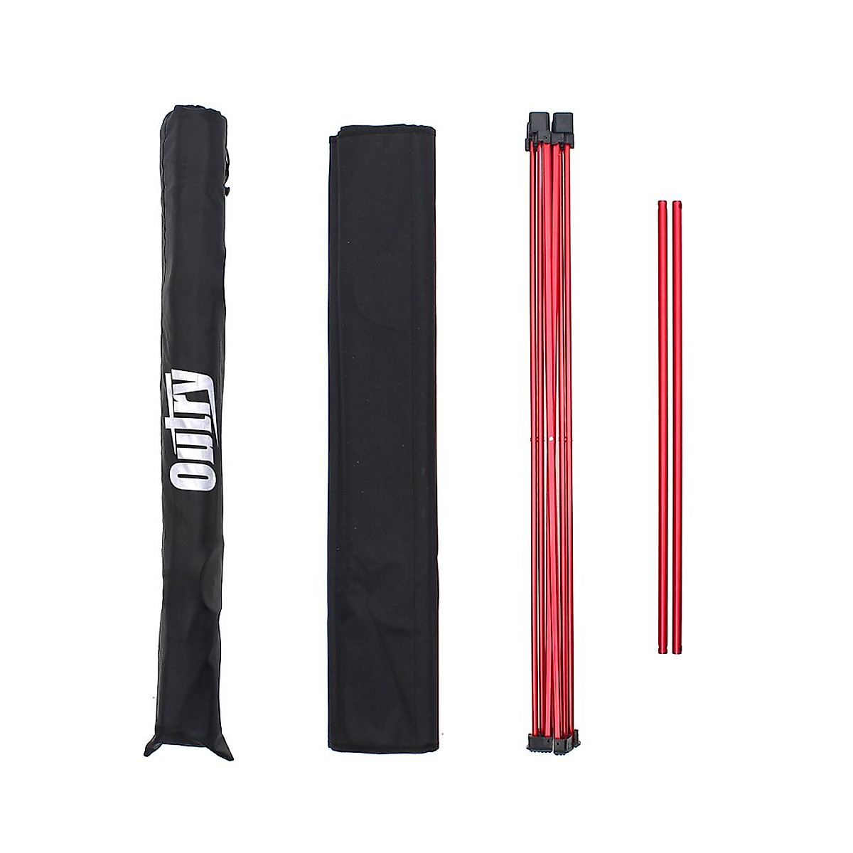 Outry Lightweight Folding Table with Cup Holders, Portable Camp Table (L - Unfolded: 29.5" x 22" x 21")