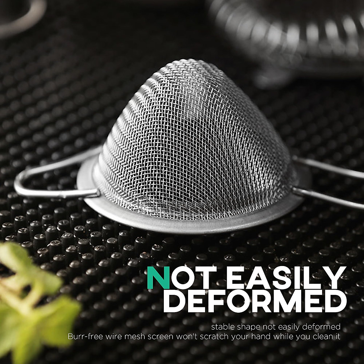 Fine Mesh Sieve Strainer Stainless Steel Cocktail Strainer Food Strainers Tea Strainer Coffee Strainer with Long Handle for Double Straining Utensil 3.3 inch by Homestia