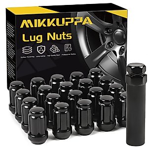 MIKKUPPA M12x1.5 Lug Nuts - Replacement for 1994-2013 Chevy Impala, 1998-2022 Honda Accord/CRV/Civic, 2003-2008 Honda Pilot Aftermarket Wheel - 20pcs Closed End Spline Lug Nuts