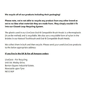 Recyclable Brush Heads, Oral-B Compatible Toothbrush Heads-Medium Bristles, Adult, Long-Lasting Bristles