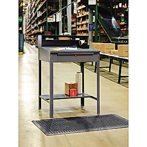 Tennsco Open Style Desk, 34-1/2-Inch by 29-Inch by 53-Inch, 14-Gauge Steel, Gray