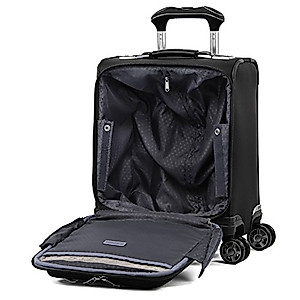 Travelpro Platinum Elite Carry-on Spinner Tote Bag with USB Port, Shadow Black, 16-Inch