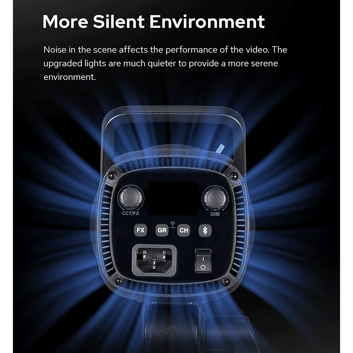 Godox SL60IIBi SL60II-Bi LED Video Lights,2800K-6500K,CRI96 + TLCI97 +,Builtin 11 FX Effects,Ultra Silent Fan for Newborn Photography,Portrait,Interview Lighting,Video Filming.