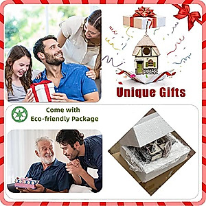 SUQEFAN Resin Bird House,Water Proof，Sun-Proof，Gifts for Bird Lovers,Garden Decorations，Gardening Gifts