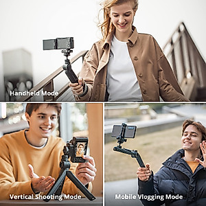 PGYTECH MANTISPOD PRO Mini Camera & Cell Phone Tripod Stand Magnesium Alloy Small Travel Flexible Vlogging Tripod | DSLR Accessories Pocket Video Vlogger Desktop Shooting Selfie Tripod Mount