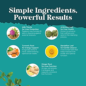 Liver Support Milk Thistle Tincture - Liquid Herbal Supplement with Artichoke Extract for Liver Cleanse Detox & Repair - Liver Detox Cleanse Drops with Dandelion Turmeric and Ginger