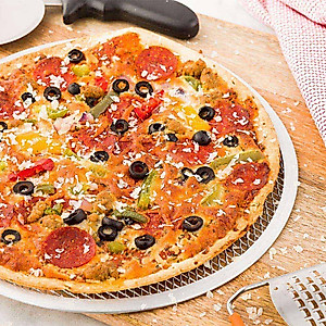 Restaurantware Met Lux 12 Inch Pizza Screen 1 Heavy-Duty Mesh Screen - Reinforced Rim Evenly Bake Pizzas Flatbreads or Pastries Aluminum Screen Pizza Pan For Homes or Restaurants Durable