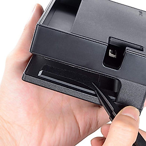 eXtremeRate Fixing Anti-Scratch Skin Sticker Set for Nintendo Switch Dock Scratch Screen Problem - Black