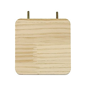 Mewutal Parrot Perch Wooden Hamster Platform Square Bird Stand Durable Exercise Toys for Bird Squirrel Pet Cage (Square, 10×10cm)