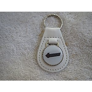 1982-1987 REGAL GRAN NATIONAL GRAN SPORT LOGO LEATHER KEYCHAIN - WHITE