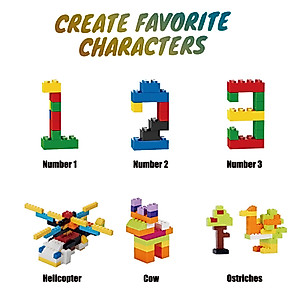 HUIZDQ 1500 Pieces Building Bricks, Classic Bulk Small Blocks, Classic Building Bricks Set Basic Building Blocks Compatible with All Major Brands