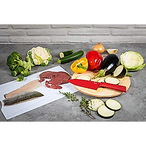 Kuhn Rikon Color Plus Santoku Knife, Large, Red